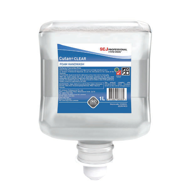 Sc Johnson Deb Skin Care Cutan Clear Foam Handwash 1Lt| AMH Community