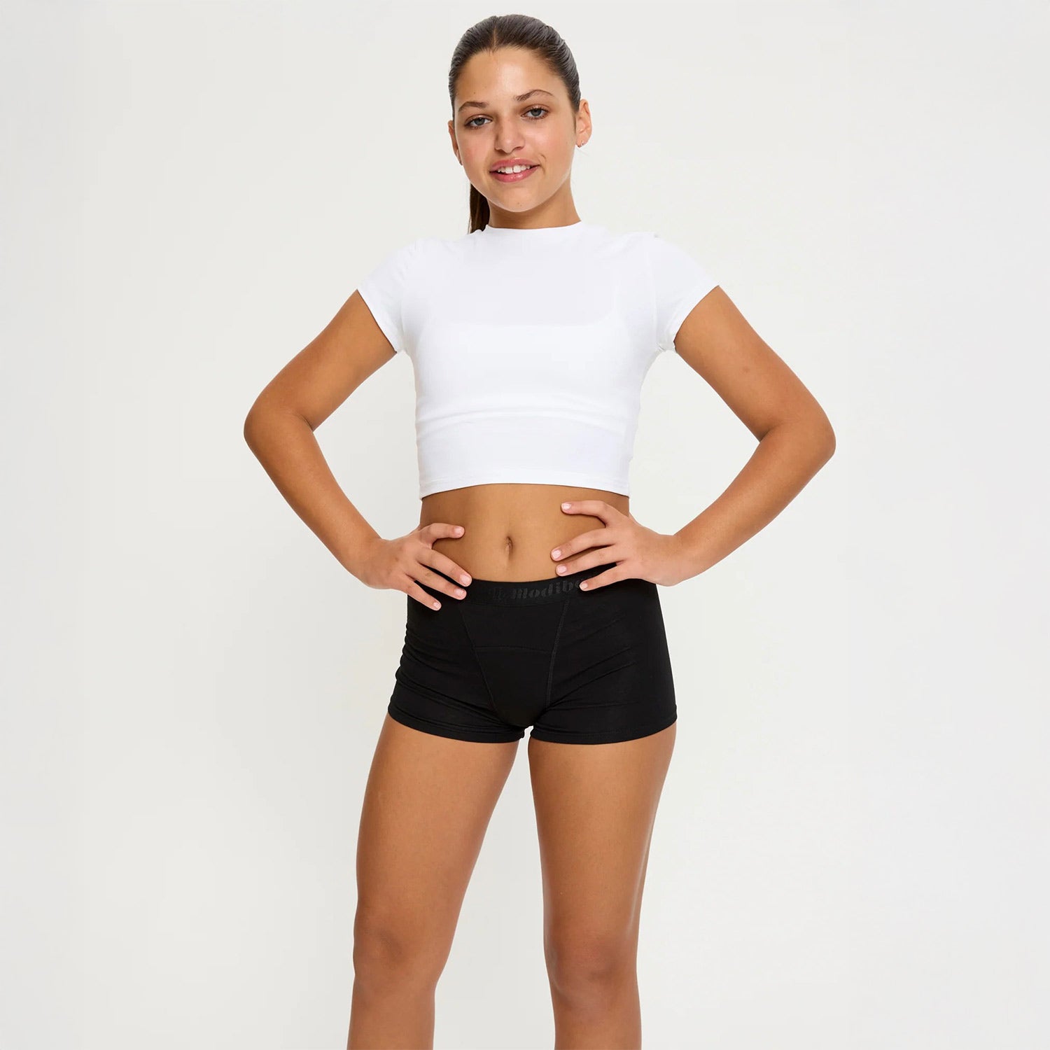 Modibodi Teen Hipster Boyshort Super Black